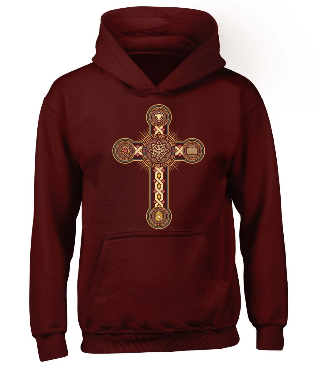 Five Sola Cross - Hoodie - The Reformed Sage